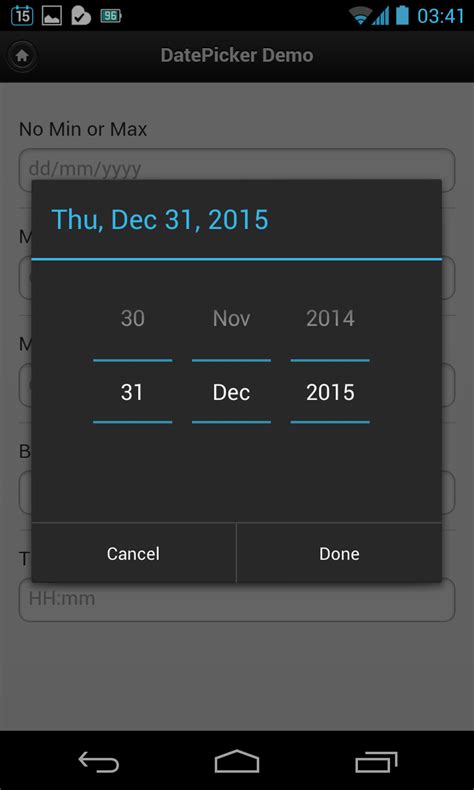 A Better Android Datepicker Plug In For Cordova The Not So Useful Blog