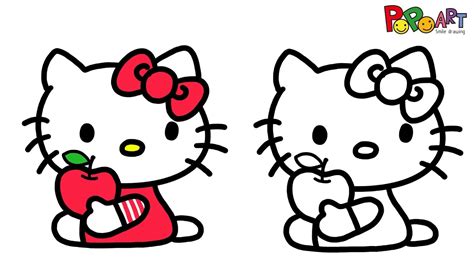 헬로키티 그리기 색칠공부 How To Draw Hello Kitty Youtube