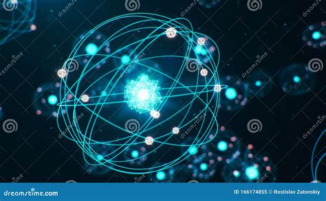 D Illustration Atomic Structure Atom Is The Smallest Level Of Matter That Forms Chemical
