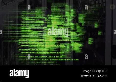 Animation Of Computer Language Over Icons And Connected Dots Against