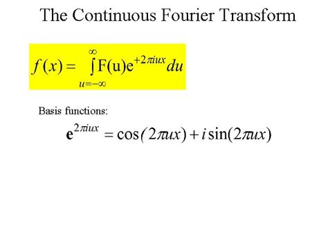 The Fourier Transform Jean Baptiste Joseph Fourier A