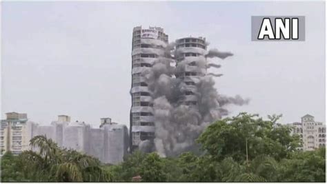 India Pops Into 100 Metre Building Demolition Club By Imploding Twins