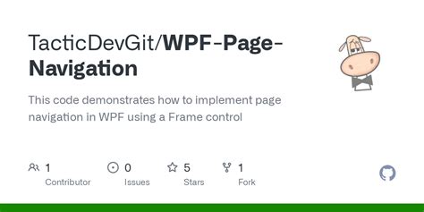Github Tacticdevgitwpf Page Navigation This Code Demonstrates How To Implement Page