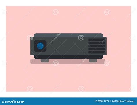 Lcd Projector Unit Simple Flat Illustration Stock Vector Illustration Of Audio Sign 209811779