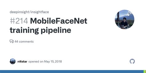 Mobilefacenet Training Pipeline Issue Deepinsight Insightface Github