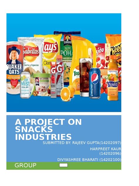 Project On Snacks Pdf Potato Chip Food Industry