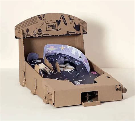 Space Travel Diy Cardboard Pinball Machine Can Be Constructed Without Glue Or Tape Tuvie Design