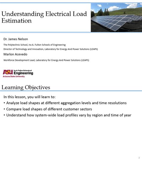 Understanding Electrical Load Estimation Pdf Electric Power Direct Current