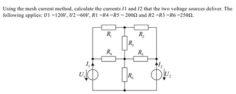 Solved Using The Mesh Current Method Calculate The Currents Chegg