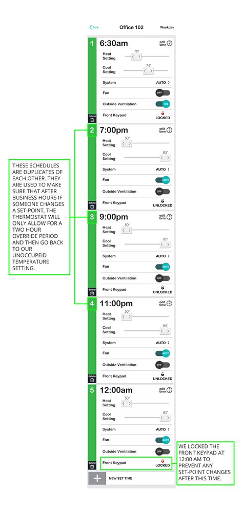 Override Schedule Set Times Pelican Wireless Systems