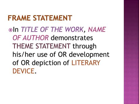 Framing Statement Examples At Della Harding Blog