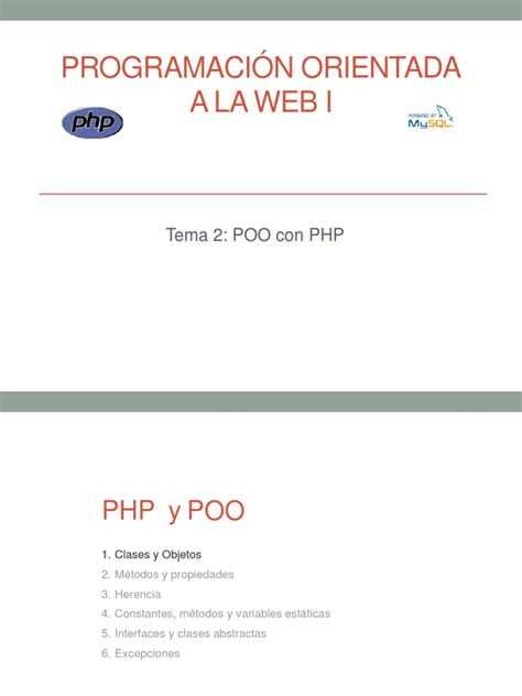 Poo Con Php Pdf Herencia Programación Orientada A Objetos
