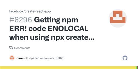 Getting Npm Err Code Enolocal When Using Npx Create React App Some App
