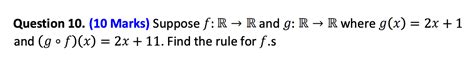 Solved Question Marks Suppose F RR And G RR Where Chegg Com