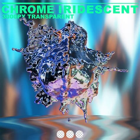 Premium Psd Futuristic Chrome Liquid Iridescent Abstract Metallic