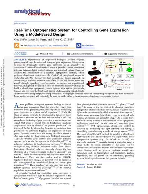 Pdf Real Time Optogenetics System For Controlling Gene Expression Using A Model Based Design