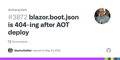 Blazorbootjson Is 404 Ing After Aot Deploy · Issue 3872 · Darklang