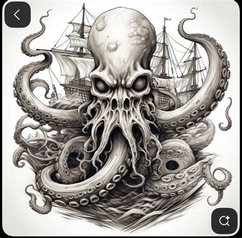 Tattoo Octopus With Face Octopus Face With Skull Octopus Tattoos