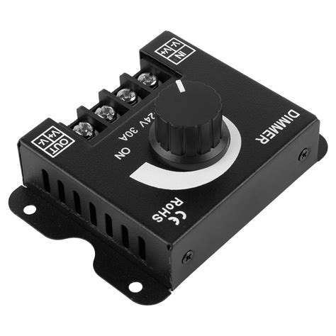 Led Light Strip Dimmer Pwm Dimming Controller Knob On Off Switch Dc 12v