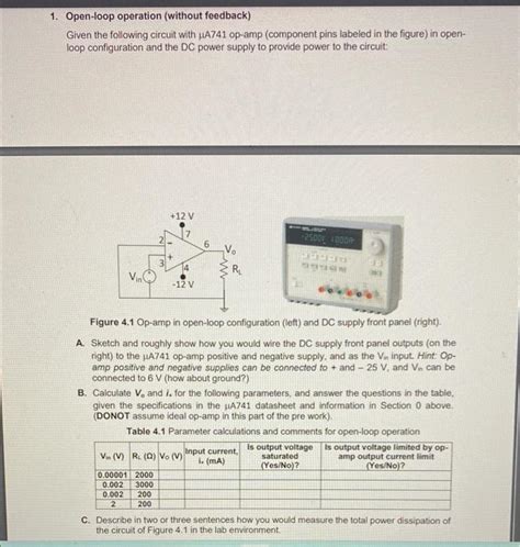 solved 1 open loop operation without feedback given the