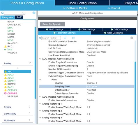 Solved Adc Spread Using Dma In Stm32h750bvt Caused By Int Stmicroelectronics Community