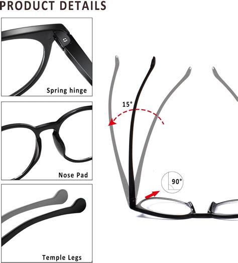 Buy Kerecsen 5 Pack Reading Glasses For Women With Spring Hinges Fashion Round Ladies Reader