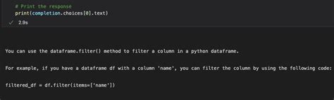 complete your code inside your jupyter notebook with chatgpt api