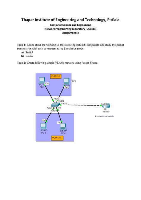 Lab Assignment 8 Thapar Institute Of Engineering And Technology Patiala Computer Science And