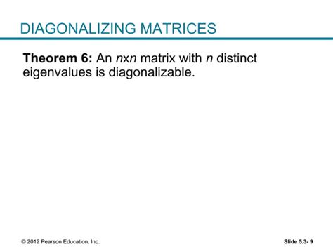 Lecture 11 Diagonalization And Complex Eigenvalues 5 3 And 5 5 Pptx