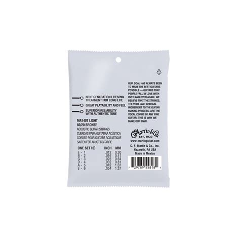 Cf Martin Ma140t Authentic Acoustic Lifespan 20 Light 012 054 80
