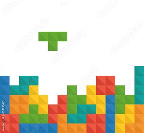 Tetris Pixel Bricks Game Template