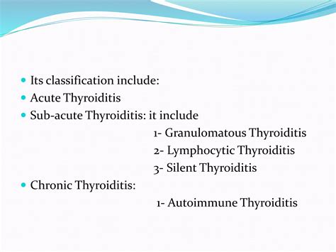 Classification Of Thyroid Diseases Pptx