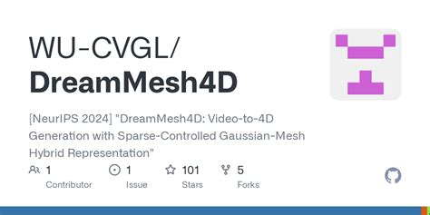 Github Wu Cvgl Dreammesh4d [neurips 2024] Dreammesh4d Video To 4d Generation With Sparse