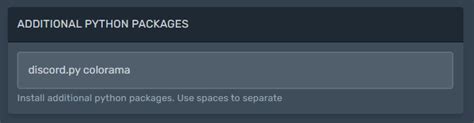 How To Install Python Packages DiscordBotHosting