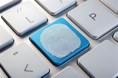 Fingerprint Keyboard Enhancing Security Concept Premium Ai Generated