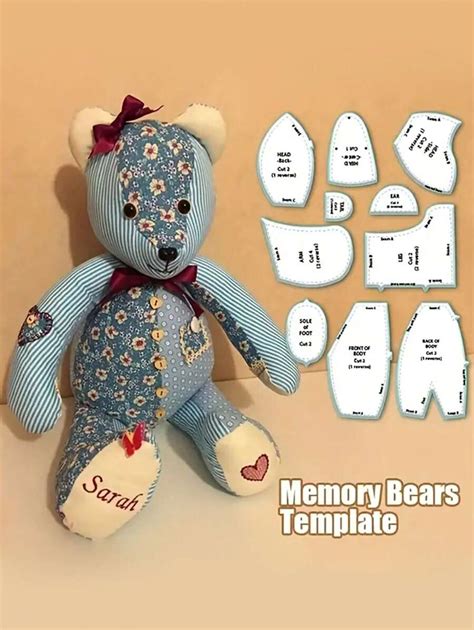 10pcs Memory Bear Template Sewing Doll Patch Tool Doll Diy Sewing
