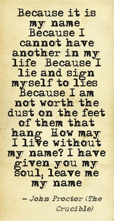 The Crucible John Proctor Quotes