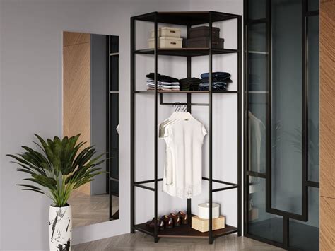 Шафа гардероб передпокій кутовий від виробника Drevogoods в сучасному стилі Лофт зі штангою