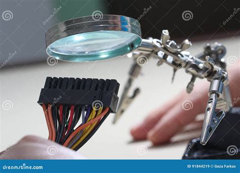 Pc Power Connector Check Stock Image Image Of Plug Line 91844219