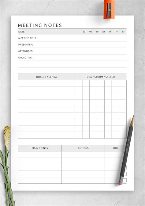 Business Note Taking Templates How To Take Truly Useful Meeting Notes