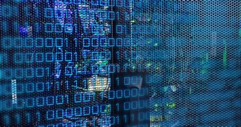 Image Of Binary Code And Data Over Servers Stock Illustration Illustration Of World Sharing