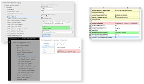 getting all d365fo print management settings in excel docentric ax