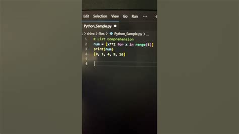 List Comprehension Example Pythonprogramming Python Youtube