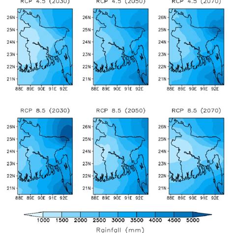 Spatial Distribution Of Mpi Esm Mr Model Projected Annual Maximum