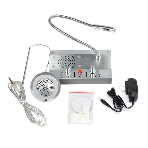 Buy Window Intercom Dual Way Intercommunication Microphone Talk Through Glass Intercom Speaker