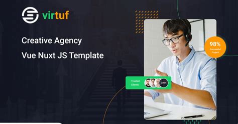 Virtuf Creative Agency Vue Nuxt Js Template Site Templates Ft Agency And Company Envato