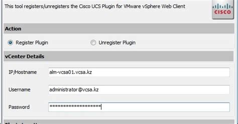 Заметки с полей Установка Cisco Ucs Plugin For Vmware Webclient и небольшие проблемки