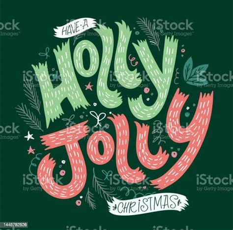 행복한 겨울 방학 엽서 계절 인사말 메리 크리스마스와 새해 복 많이 받으세요 홀리 유쾌한 즐겁고 밝습니다 호호호에 대한 스톡