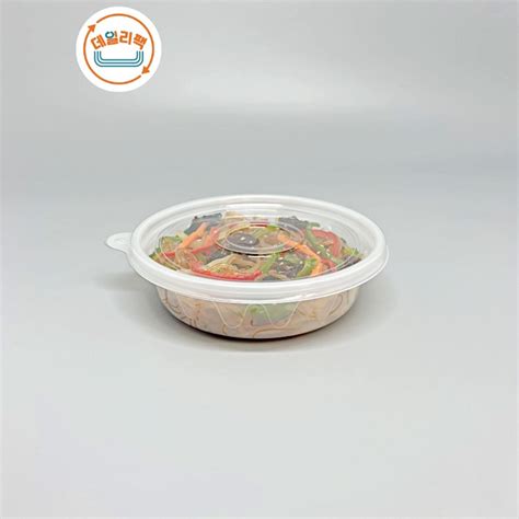 D12 160파이 소 일회용 반찬용기 원형 밀폐죽용기 300세트 일회용포장용기 데일리팩 D12pack