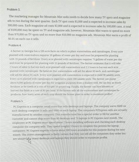 assignment 2 for every problem 1 formulate an lp